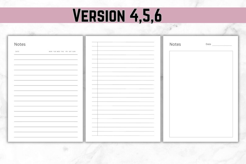 Printable Notebook Pages | Lined Paper | Dotted ,grid Graph Paper ...