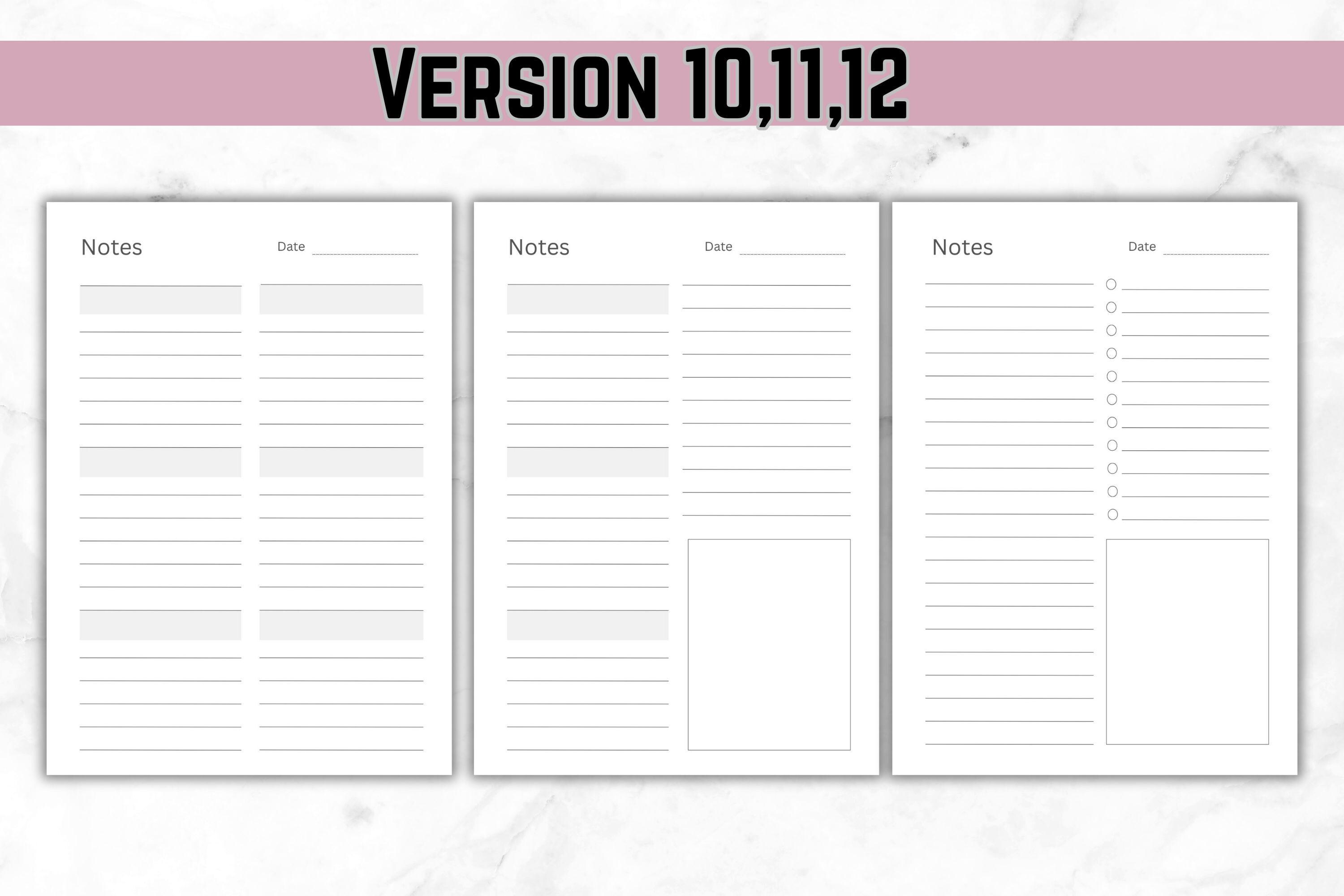 Printable Notebook Pages | Lined Paper | Dotted ,grid Graph Paper ...