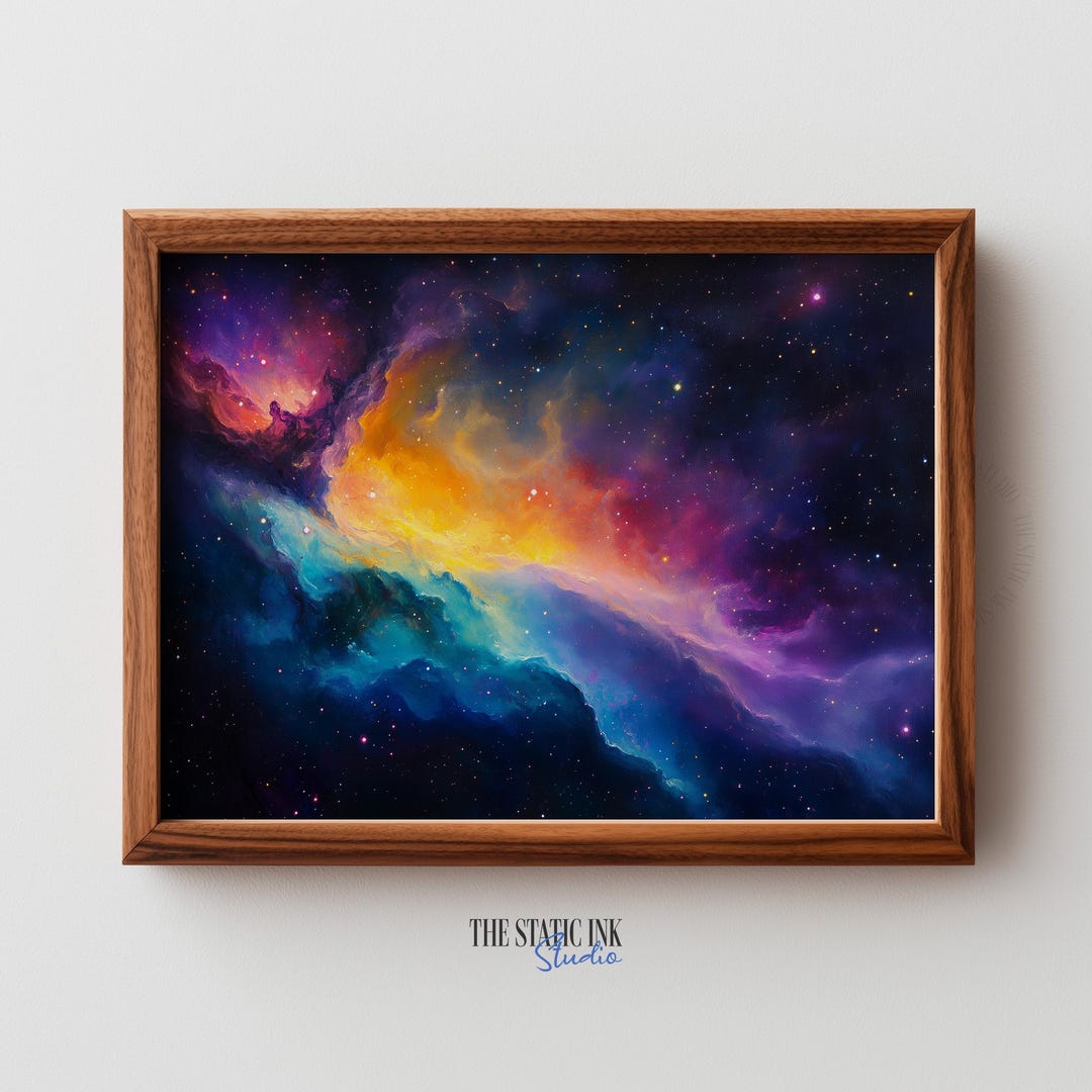 Cosmic Orion Nebula Printable Art - Vibrant Celestial Wall Decor, Moody ...