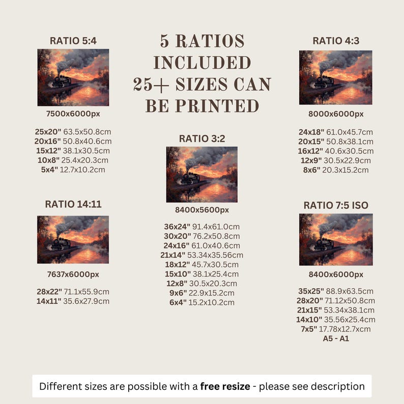 Moody Vintage Steam Train at Sunset - Dramatic Landscape Painting ...