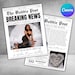 Canva Birthday Party Invite Newspaper Template, Editable Birthday ...