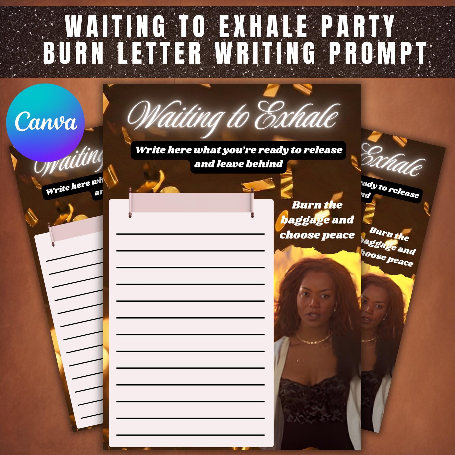 Waiting to Exhale Burn List Template: Self Care Journal Page (digital ...