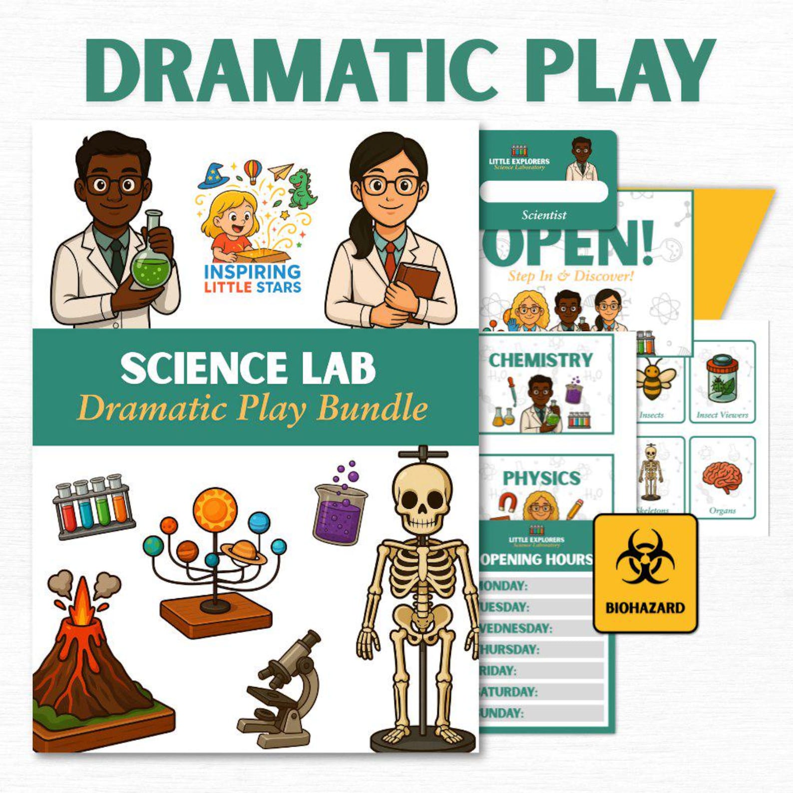 Science Lab Dramatic Play Bundle: Printable Pretend Play PDF - Etsy