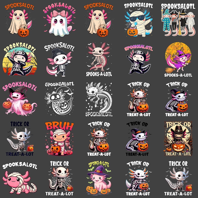 Halloween Axolotl - Etsy