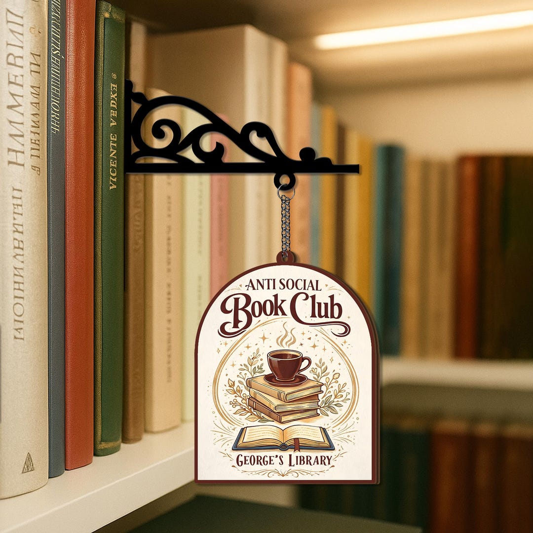 Personalized Book Tavern Sign, Custom Name Library Vintage Coffee Book ...