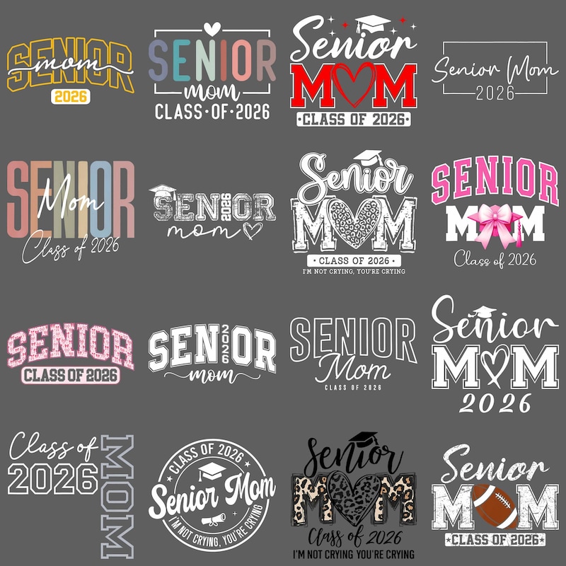 Proud Senior Mom 2026 Svg - Etsy