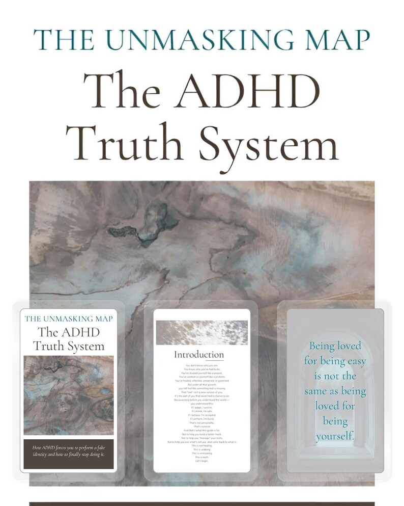The Unmasking Map – Deep ADHD Identity Guide | Digital PDF + Printables ...