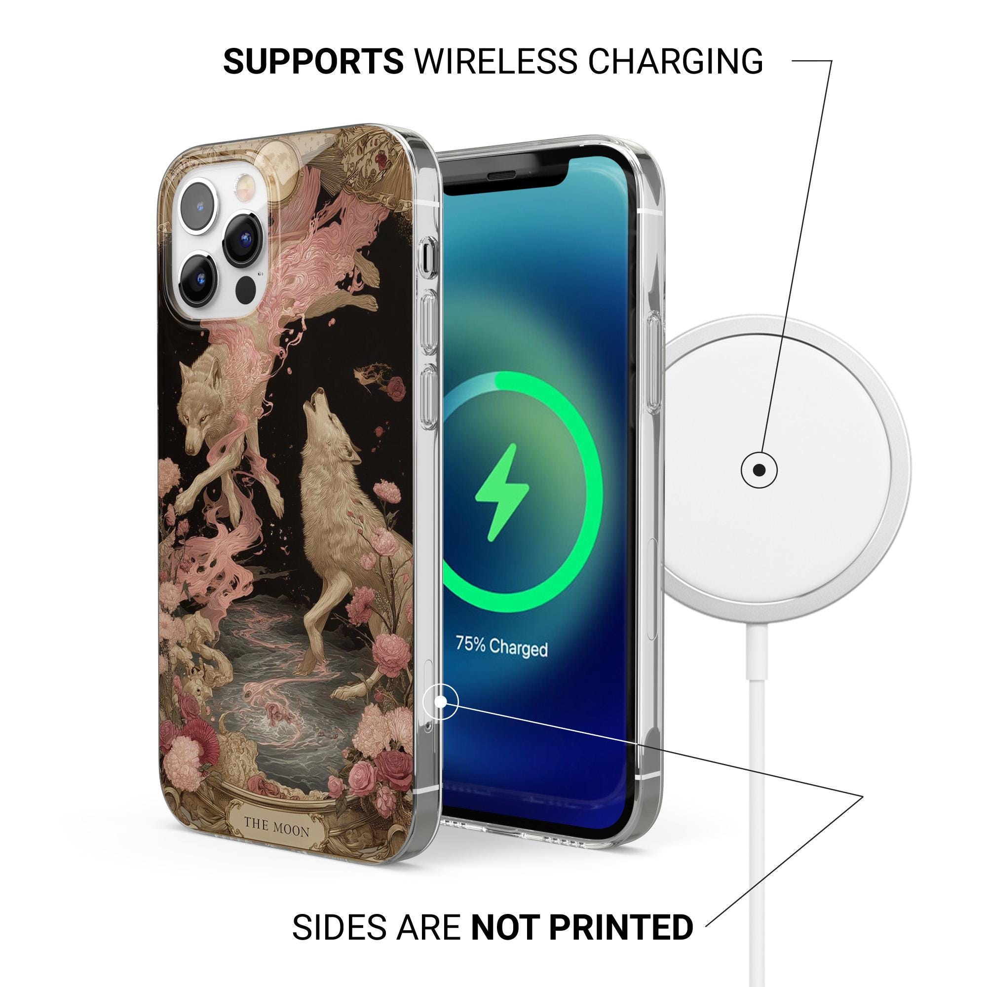 Wolf Phone Case Wolf Howling Cover for iPhone 16,15,14,13,12, Samsung ...