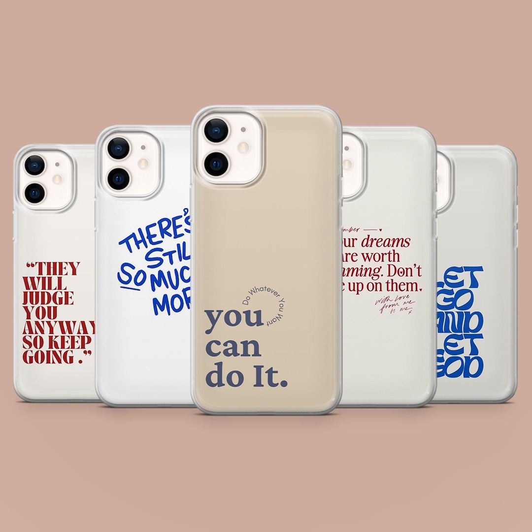 Simple Quote Phone Case Positive Design Cover for iPhone 16,15,14,13,12 ...