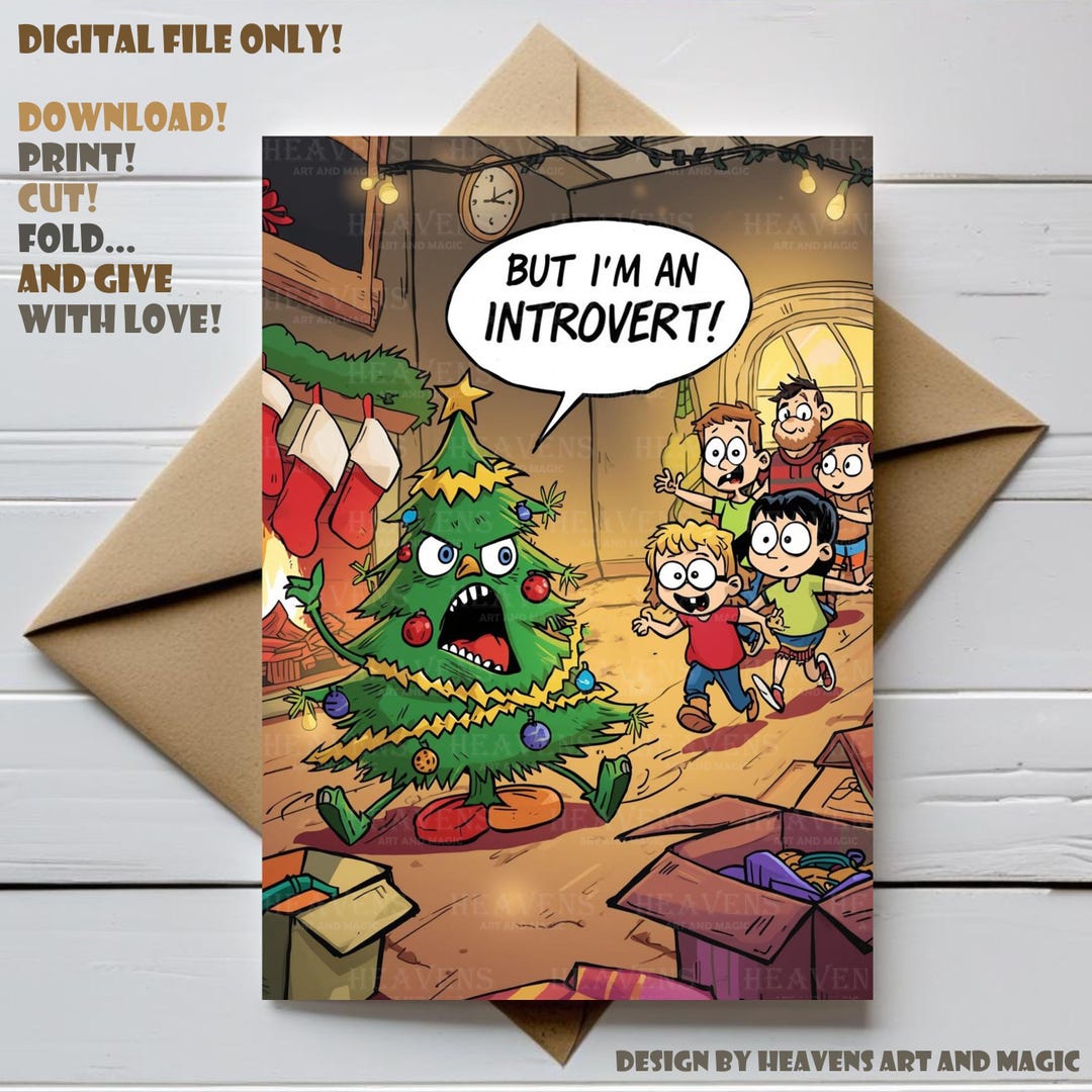 Funny Christmas Card – Family Sarcastic Humor – for Introvert ...