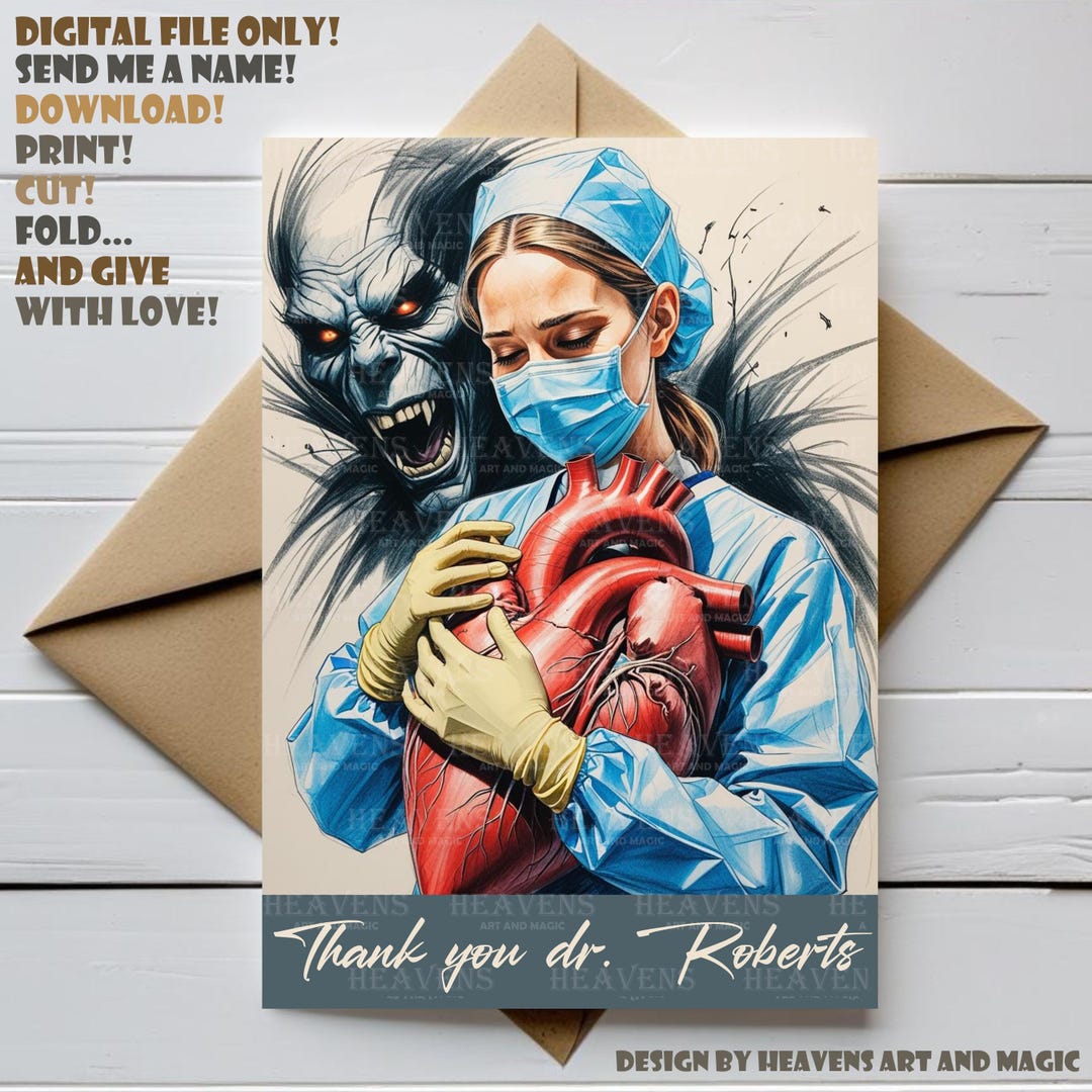 Personalized Thank You Card for Doctor | Custom Dr Name | Thank You ...
