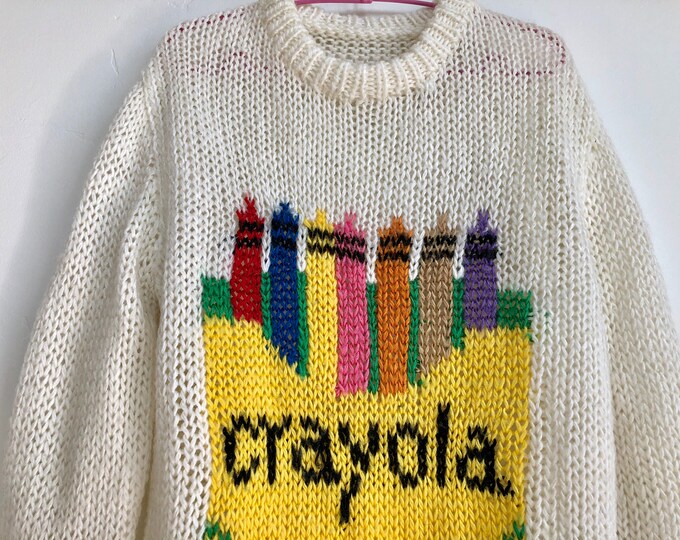 Vintage Knit CRAYOLA Sweater - Etsy