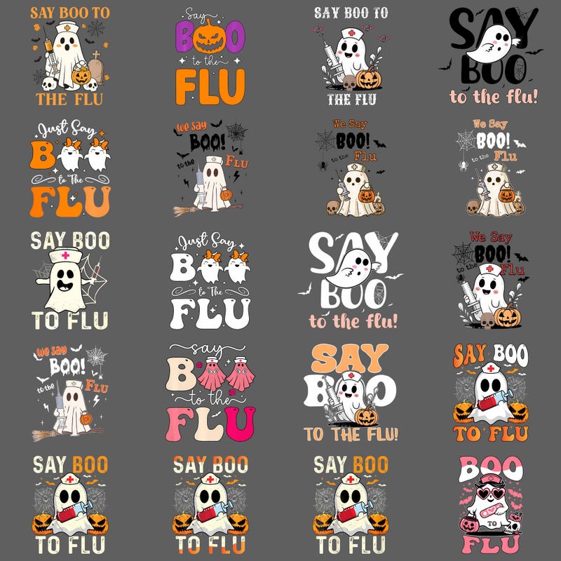 Say Boo to the Flu - Etsy