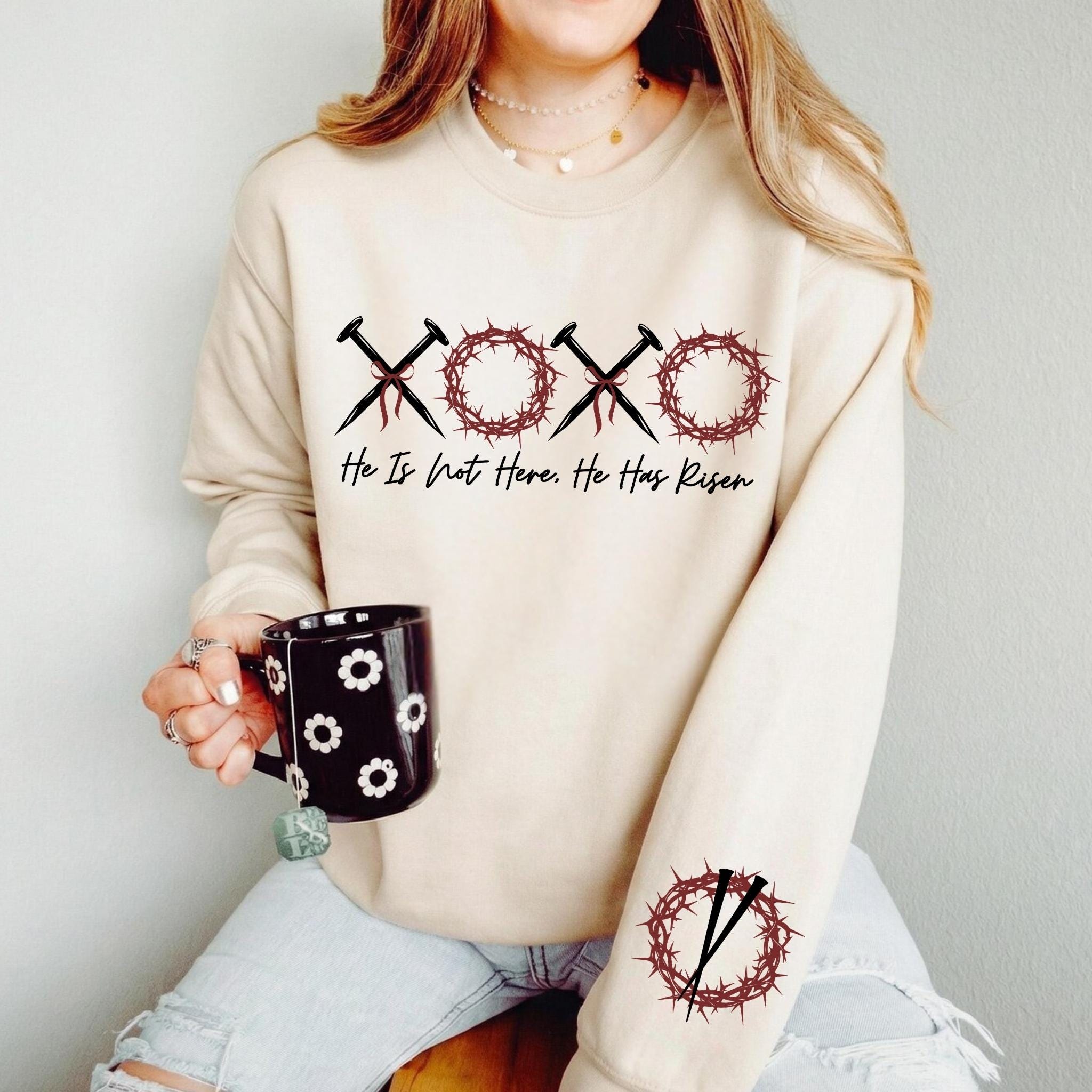 He is Not Here, He Has Risen SVG PNG | Easter XOXO Design | Christian ...