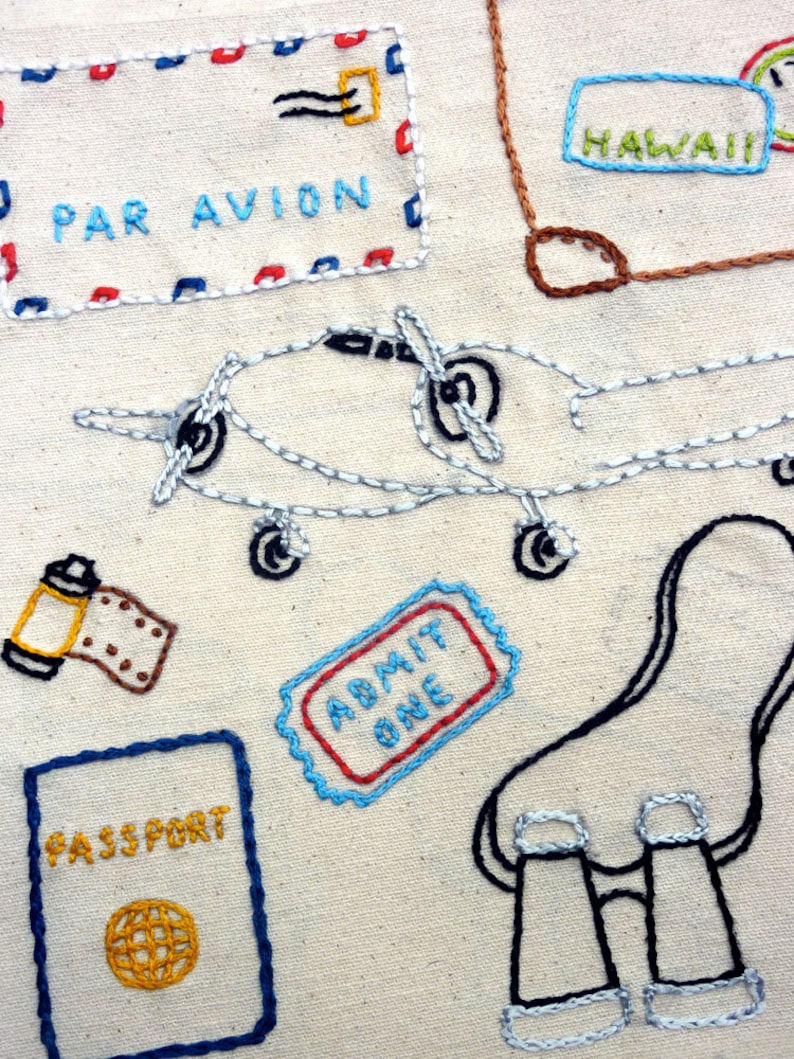 World Traveler. PDF Hand Embroidery Pattern. - Etsy