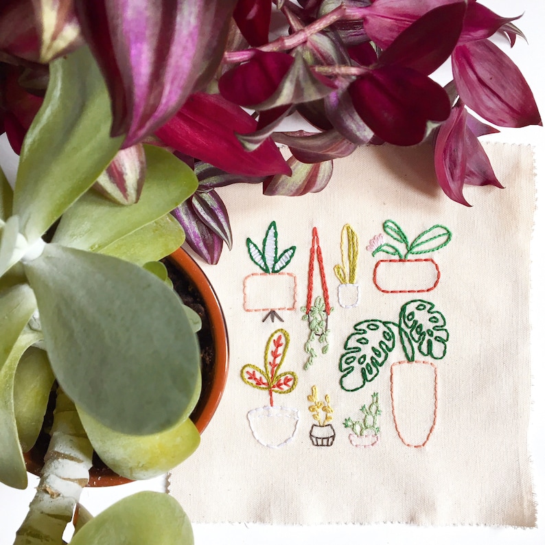 House Plants. PDF Hand Embroidery Pattern. - Etsy