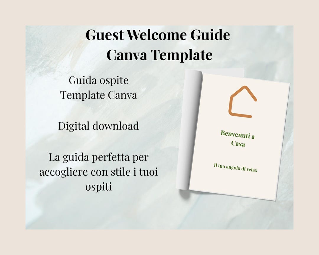 Canva Guest Guide Template for Vacation Rentals - ITA/ENG - Editable ...