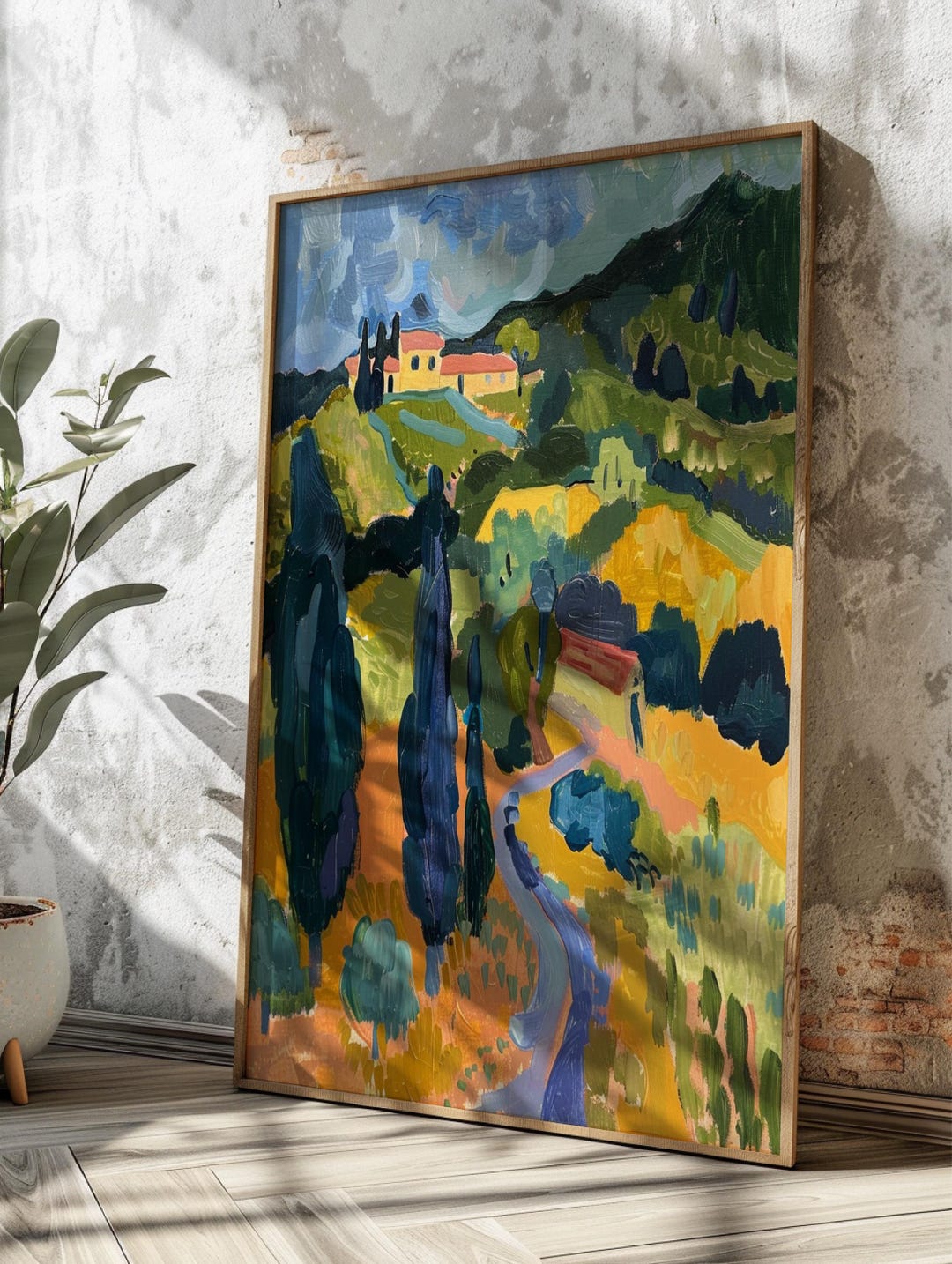 Henri Matisse Joyful Hillside Landscape Art Print | Sunny Rolling Forms ...