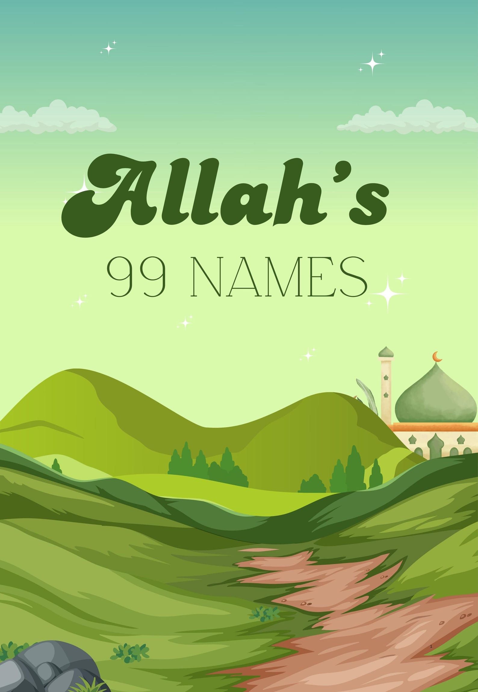 Islamic Printable Flashcards, Allah's 99 Names, Downloadable ...
