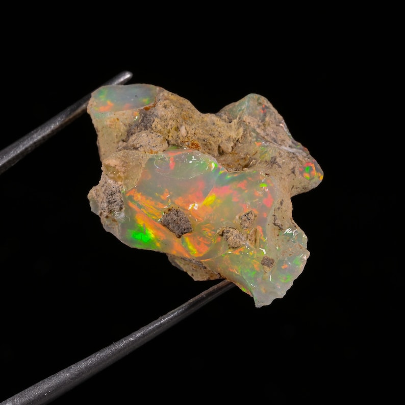 Natural Ethiopian Opal Rough, Red Fire Opal for Cutting (24X17X10MM) - Etsy