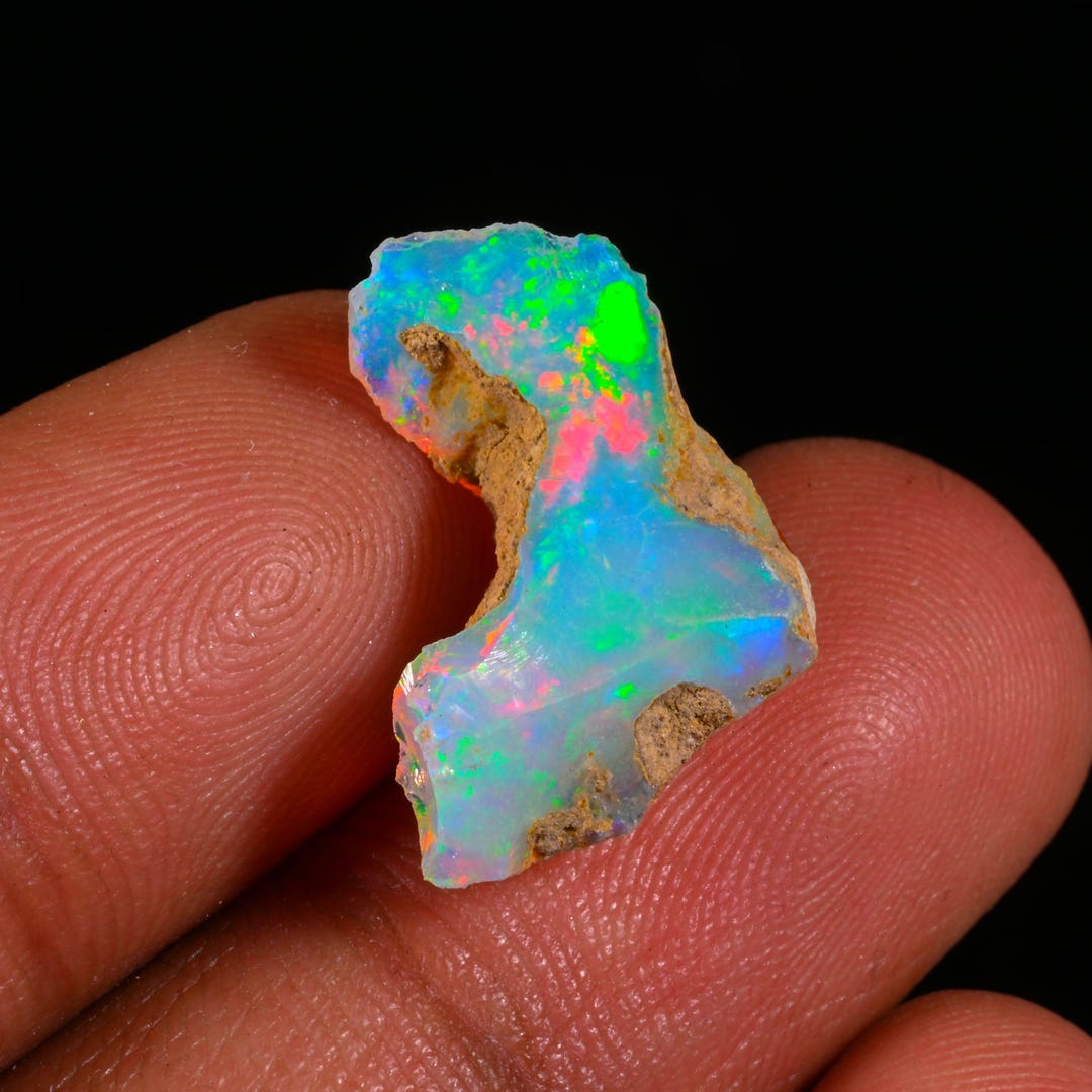 Natural Ethiopian Opal Rough, Red Fire Opal for Cutting, Raw Gemstone ...