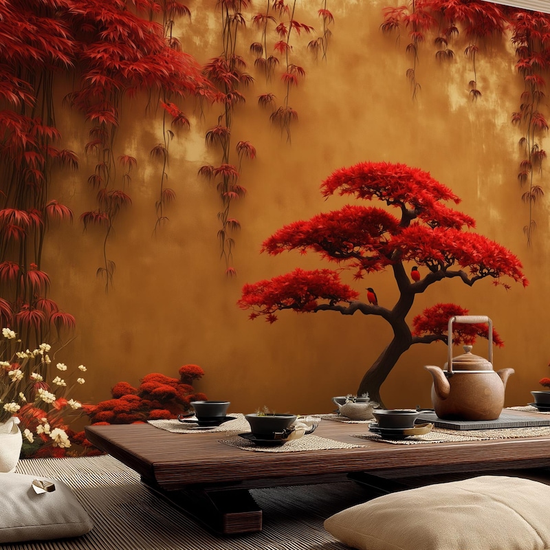 Japanese Wall Decor Mural - Etsy