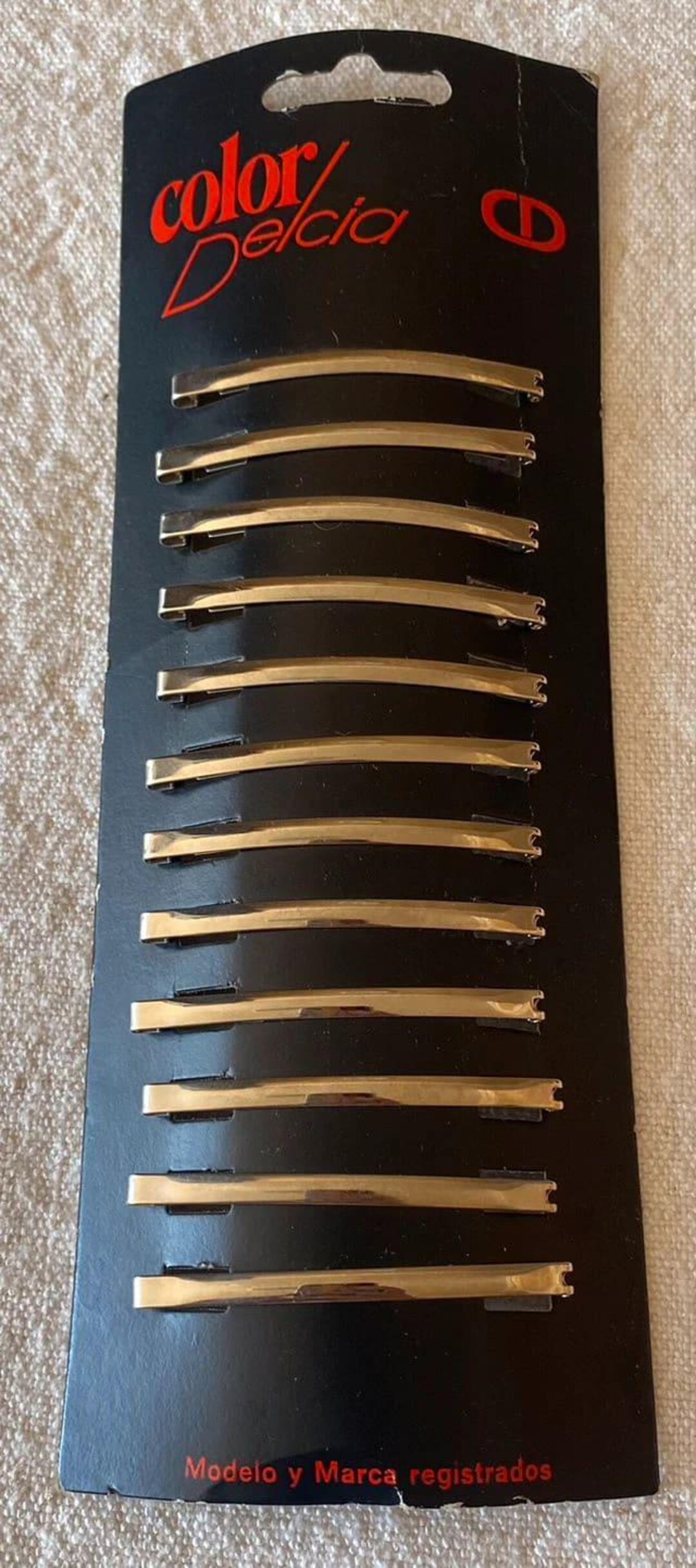 VTG, Color Delcia 12 Hair Barrettes for Women Vintage Silver Metal, New ...