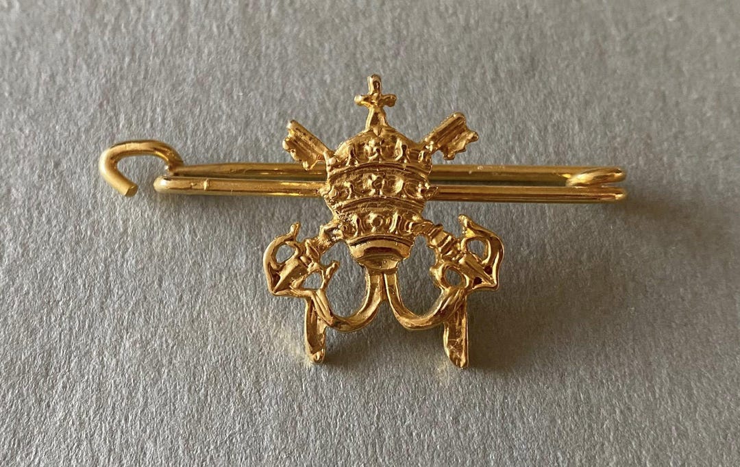 Vintage Vatican Tie Pin | Papal Emblem With Crossed Keys | Religious ...