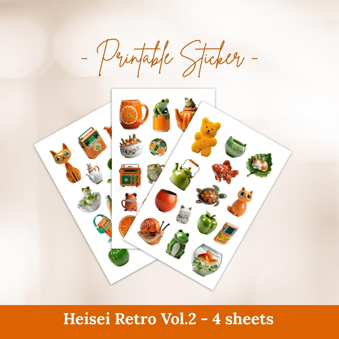 Heisei Retro Vol.2 Printable Junk Journal Pages | Juminocore Trinkets ...