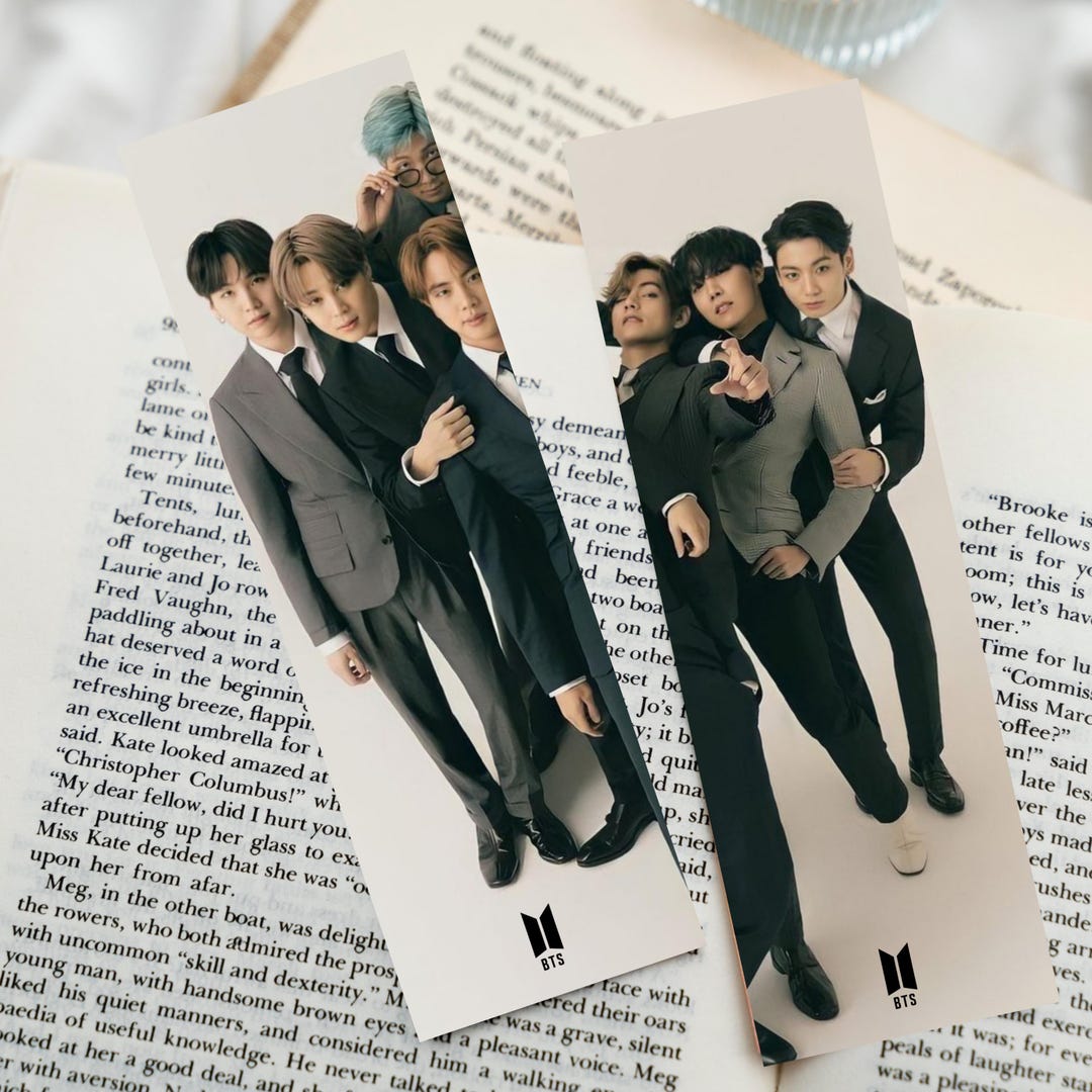 BTS Bookmark – Official K-pop Bangtan Boys Jungkook, Jimin, RM, Suga ...