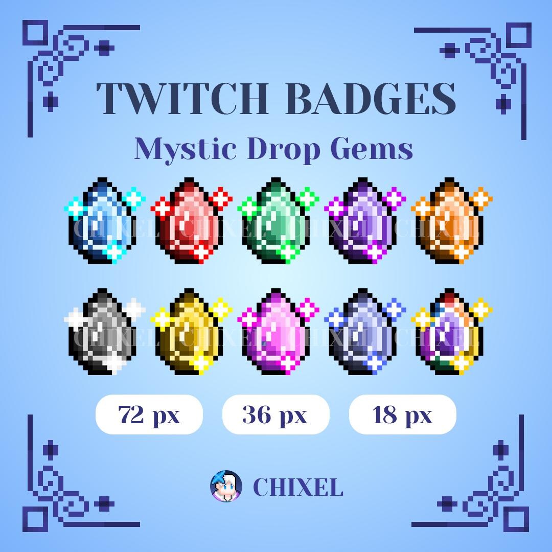 Mystic Gem Twitch Sub Badges: Pixel Art Icons (digital Download) - Etsy UK