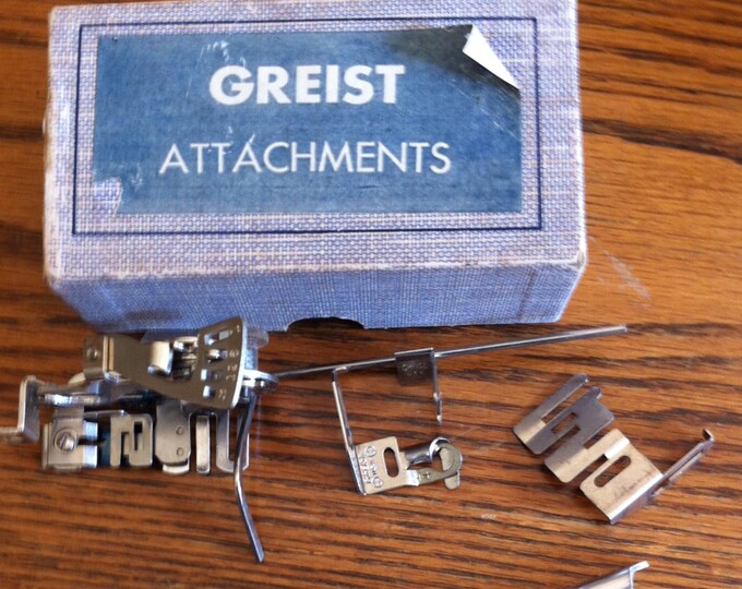Vintage GREIST Sewing Attachments in Original Box 10 Pieces Vintage ...