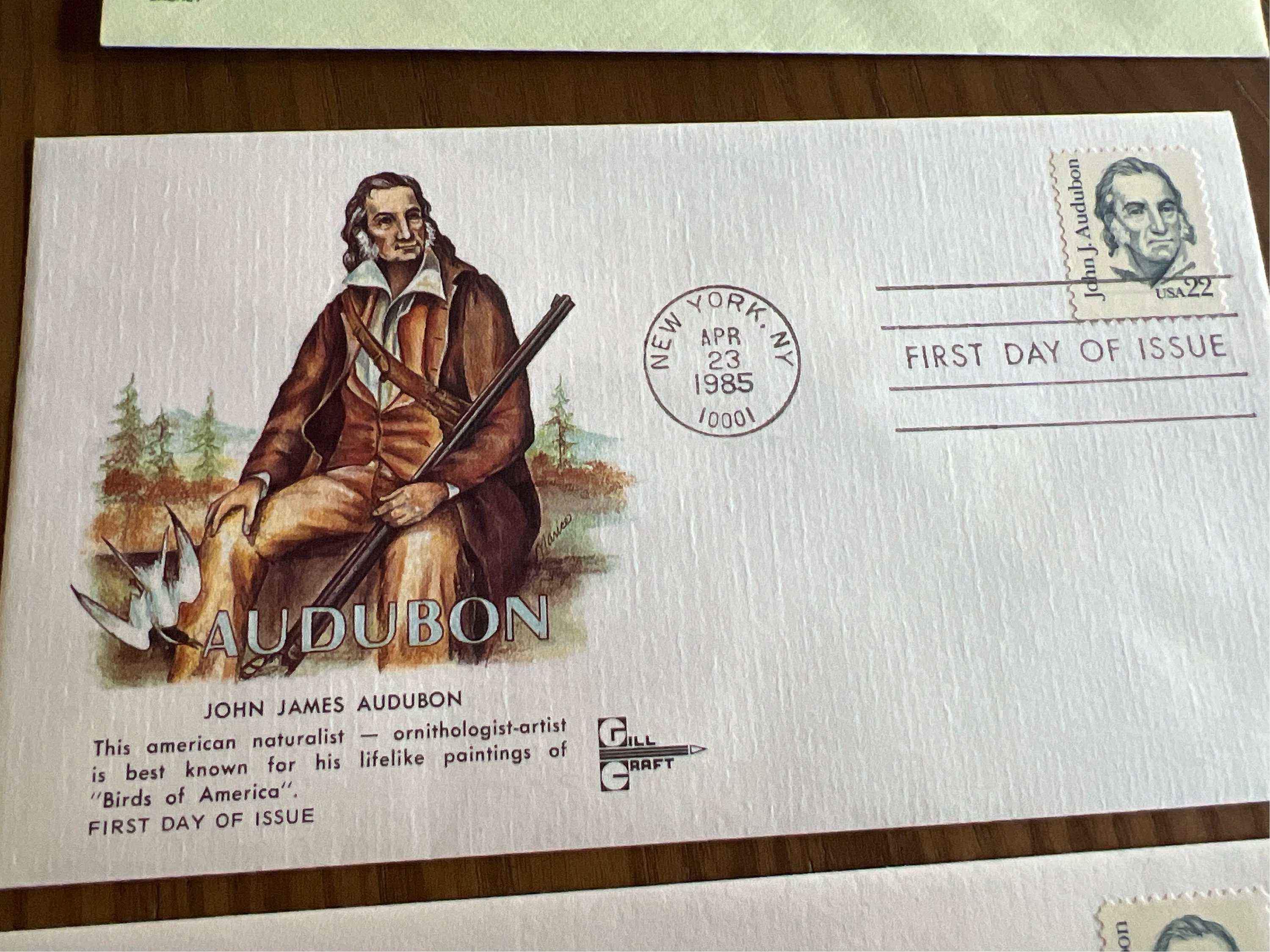 First Day Covers Postage Stamp Covers John James Audubon 1785 to 1851 ...