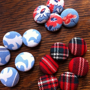 Vintage Fabric Buttons Four 4 Vintage Fabric Button Shank Type Vintage ...