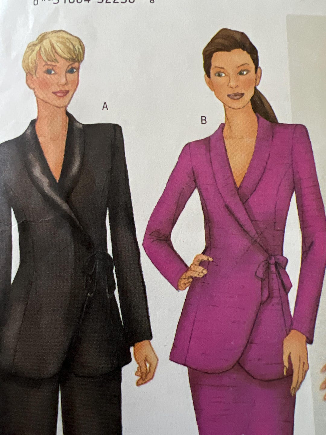 Butterick Pattern 6770 Easy Top Skirt and Pants Semi Fitted Wrap Jacket ...