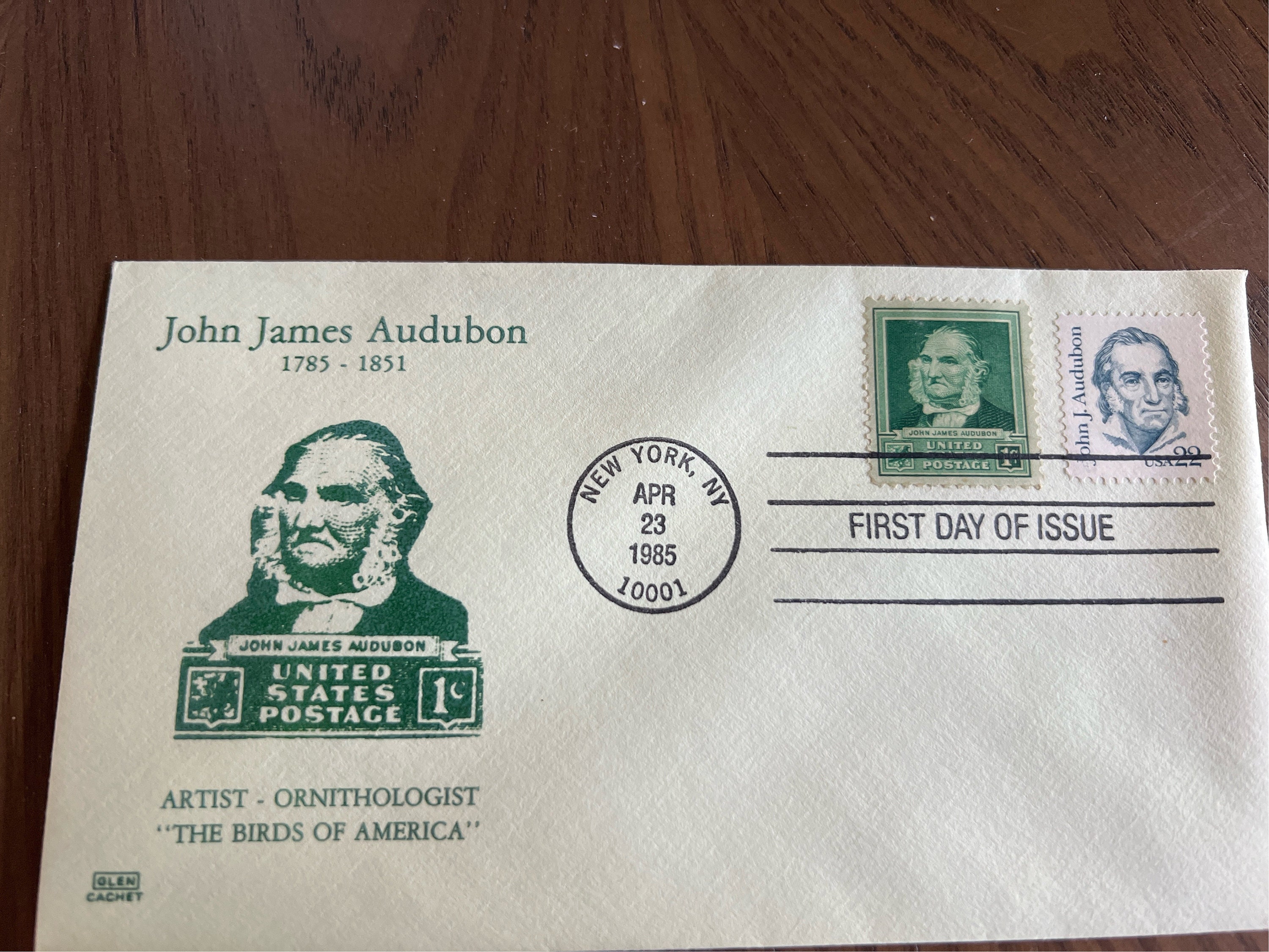 First Day Covers Postage Stamp Covers John James Audubon 1785 to 1851 ...