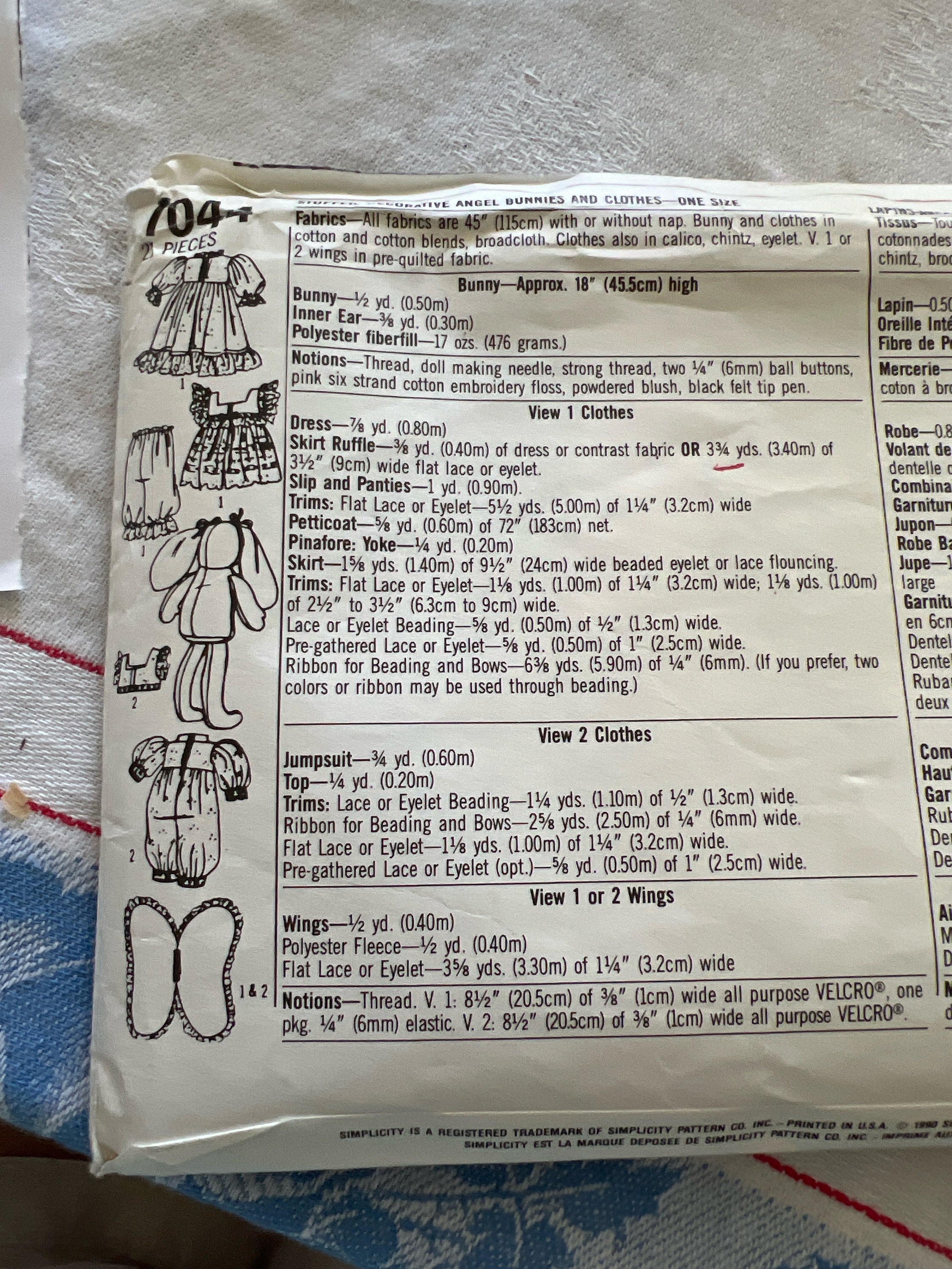 Simplicity 7044 Bunny Pattern 1990 Bunny or Bear Draft Stoppers. Bunny ...