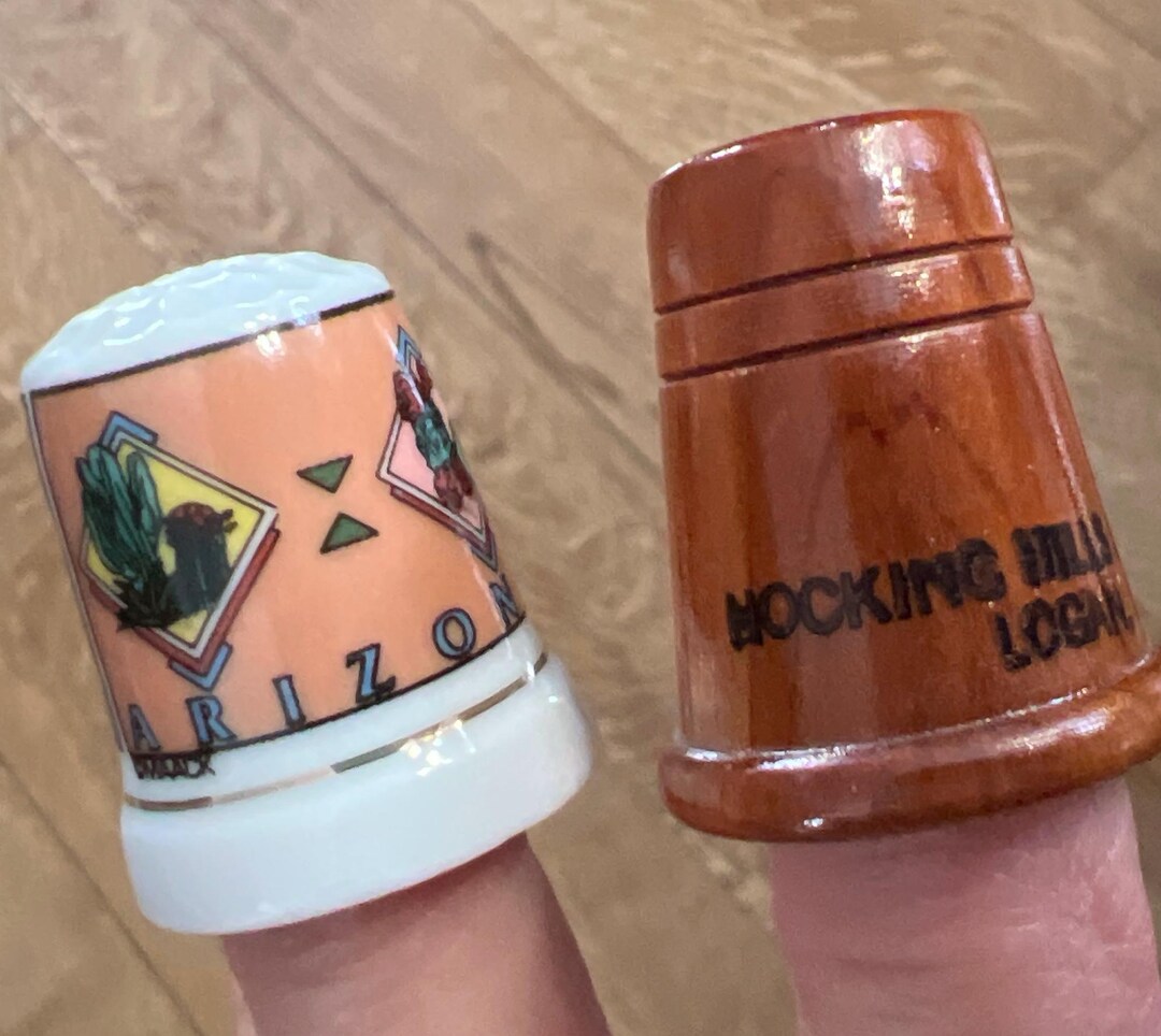 THIMBLE SALE 2 Porcelin and Wood Thimbles Hocking Hills Park Logan Ohio ...