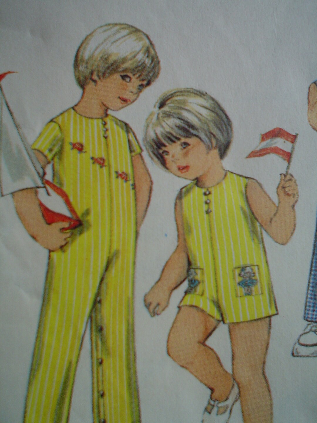Vintage 60s Toddler One Piece Dress or Playsuit Pattern Butterick 5757 ...