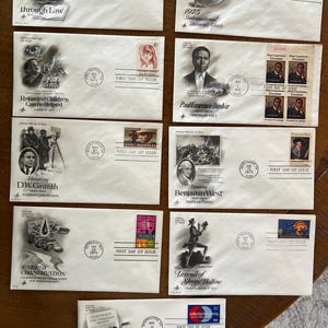 9 First Day Covers Postage Stamp Cover FDC 1974 -74 Envelope Stamp Not ...