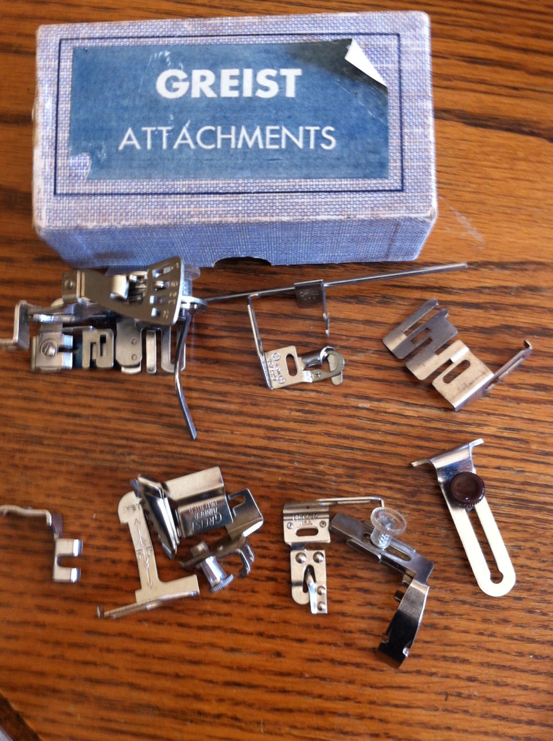 Vintage GREIST Sewing Attachments in Original Box 10 Pieces Vintage ...