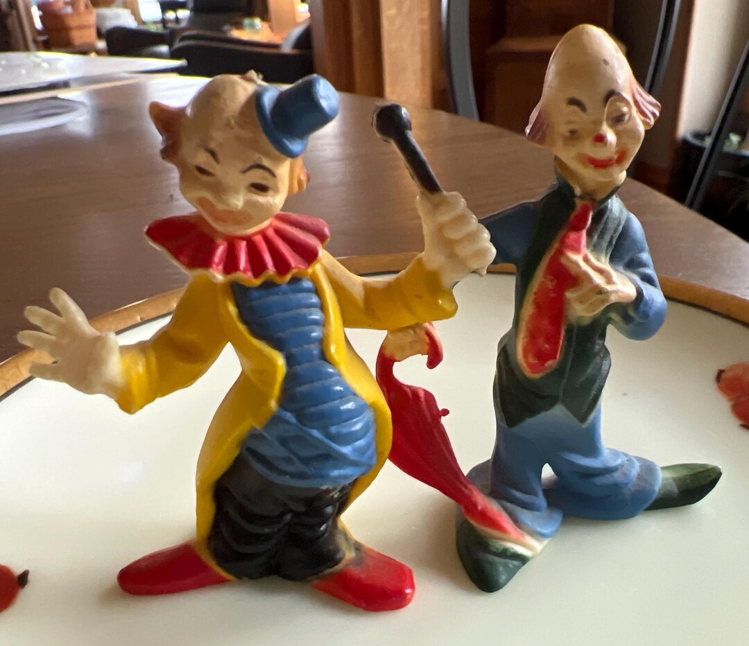 Clown Vintage Cake Topper or Home Decor. Shadow Box Clowns Made on Hong ...