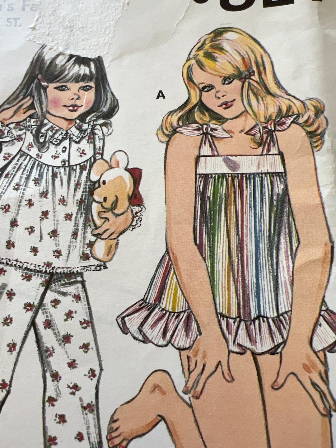 Kwik See 1166 Girls Pajamas Short PJ Panties Top Pants Pajama Pattern ...