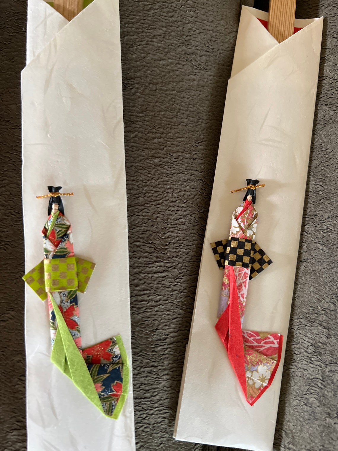 Oriental Folded Paper Pic Chop Sticks Great Mixed Media Paper Ephemera ...