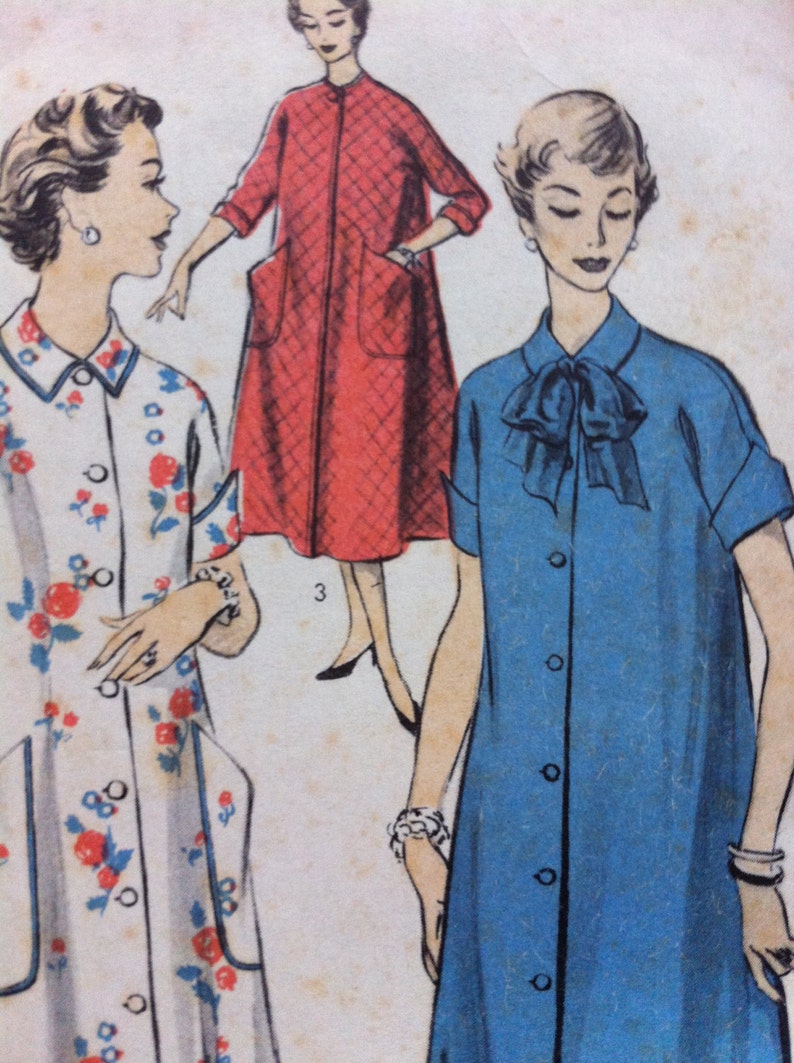 1950s Easy Housecoat Robe Pattern Advance No. 6736 Size 14 Bust 32 ... 1950s Easy Housecoat Robe Pattern Advance No. 6736 Size 14 Bust 32 ...