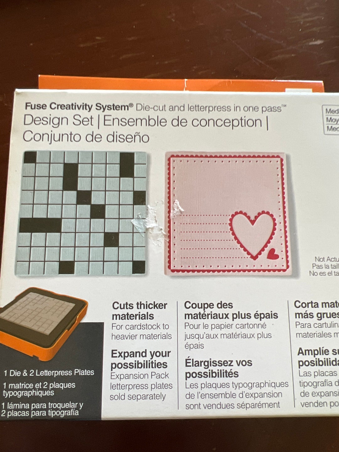 Fiskars Creativity System Design Set Heart and Crossword Puzzle 1 Die ...