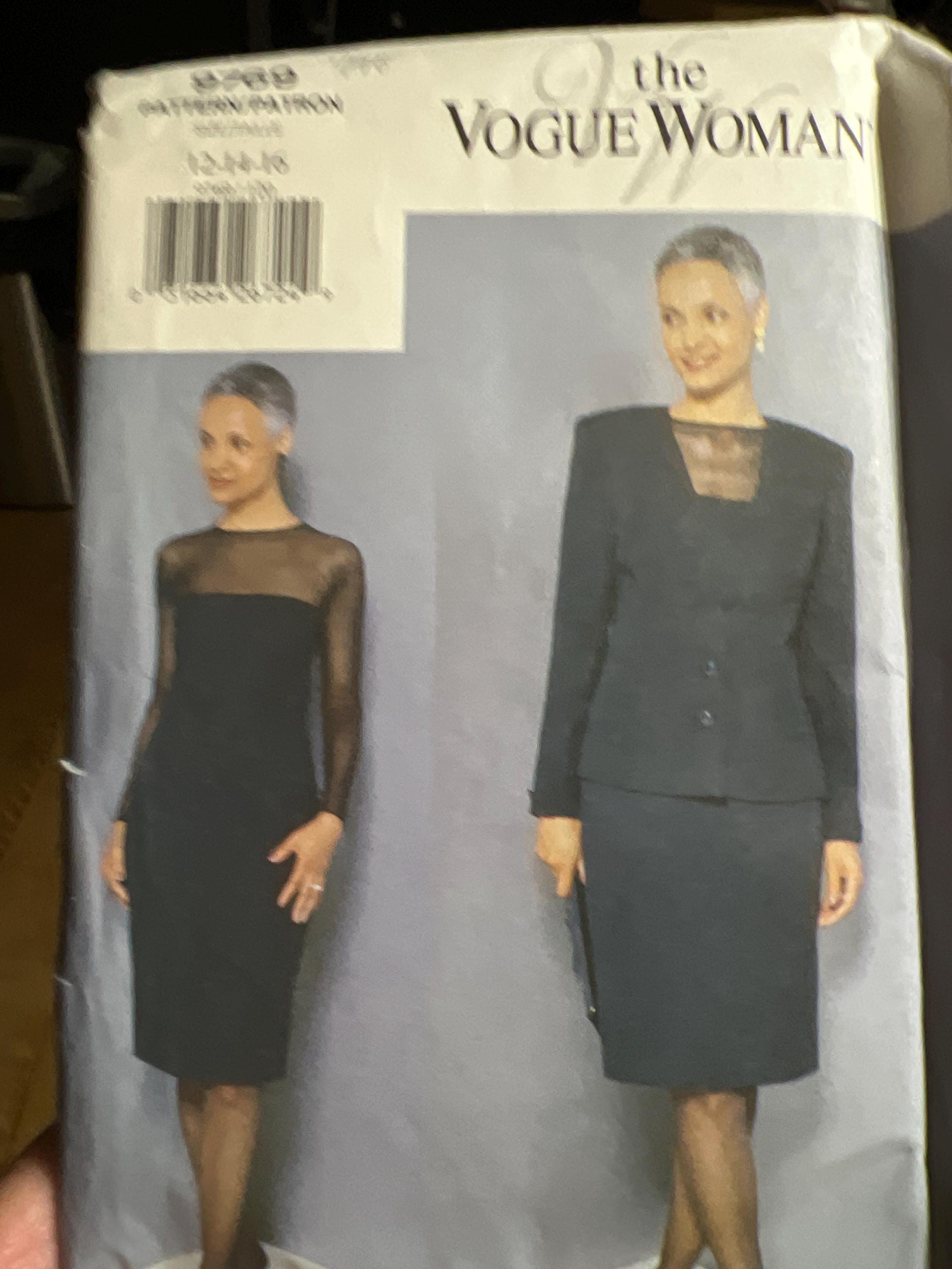 Vogue Design Misses Pattern No.9769 Sizes 12 14 16 Misses Dress 1997 ...