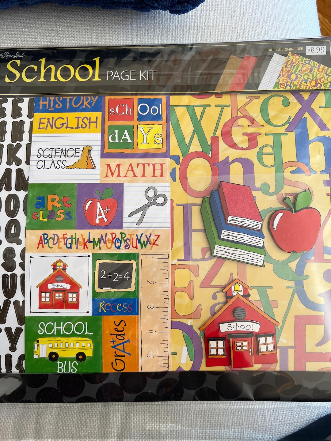 SCHOOL Scrapbook Kit Cosmo Cricket 12 X 12 Scrapbook Paper Tags Kit ...