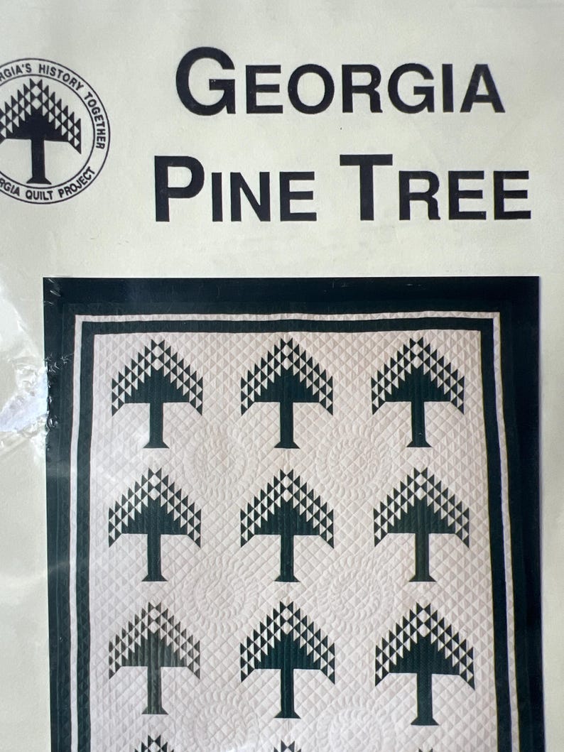 Georgia Pine Tree Georgia Quilt Project Tree History New Pattern Uncut 1993 Pine Tree 15 Inch ...