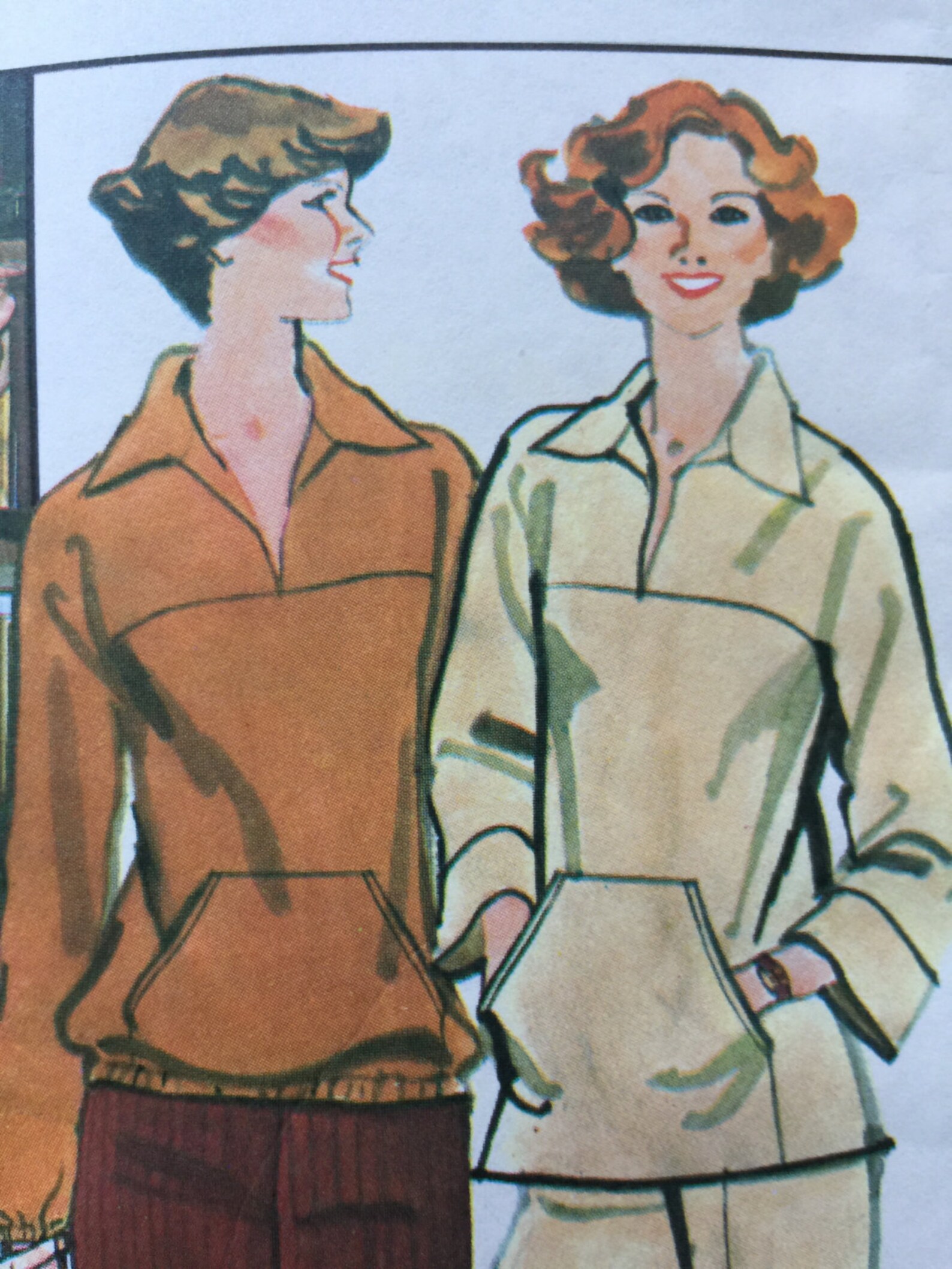 Vintage 70s Pattern Simplicity 8243 Jiffy Pants Pullover Blouson Top ...